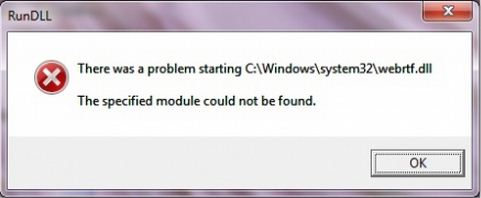 WINDOWS 7 STARTUP ISSUE. WEBRTF.DLL Error - Techyv.com
